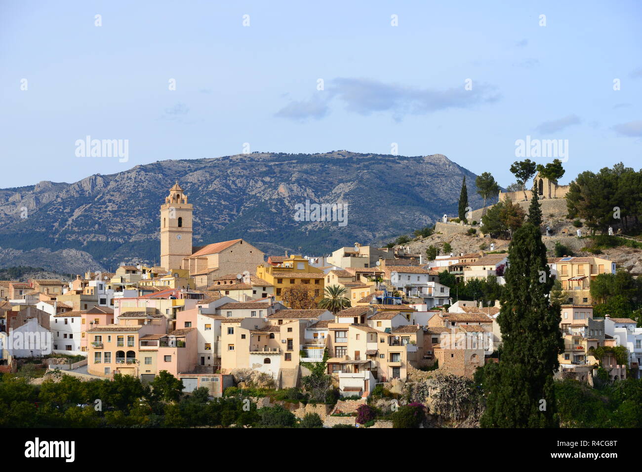 stadtansichten / house facades of polop de la marina - spain Stock ...