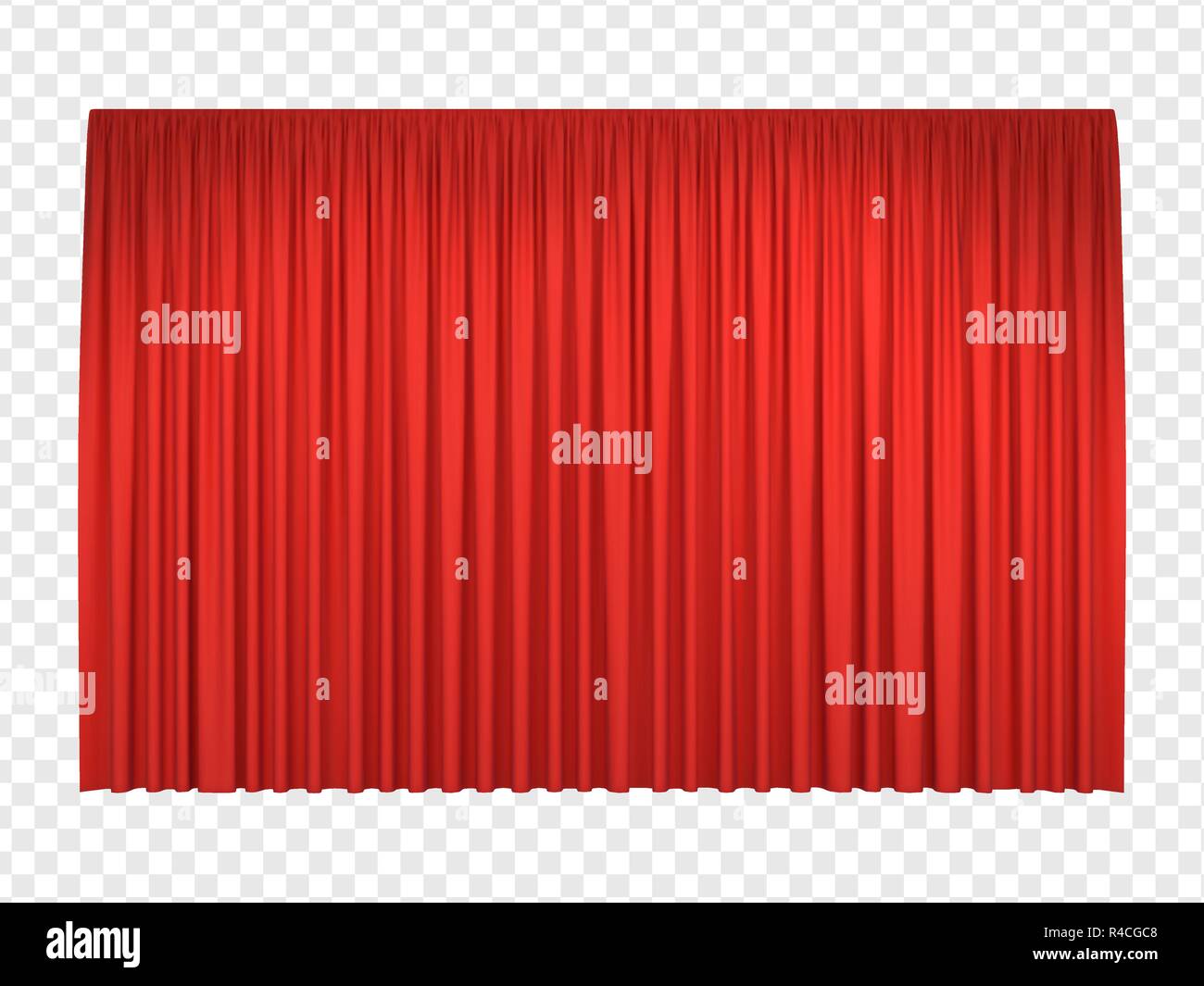 Red stage curtains. Realistic closed theatrical cinema drapes for ...