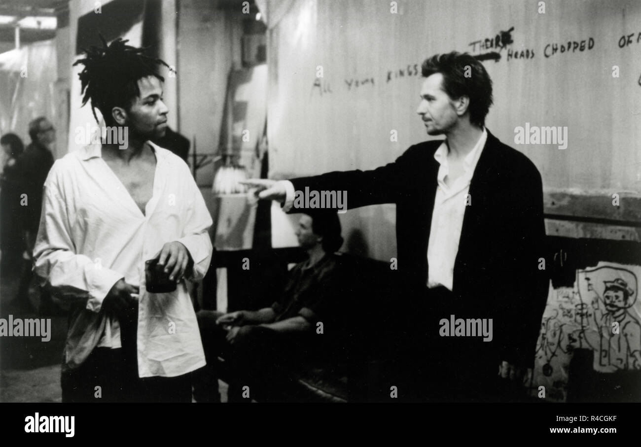 Actors Jeffrey Wright and Gary Oldman in the movie Basquiat, 1996 Stock ...