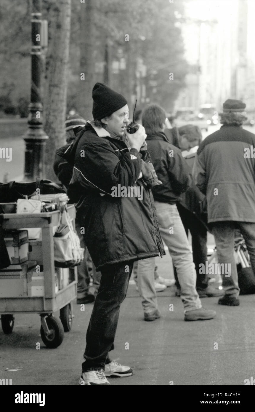 Film director Cameron Crowe on the set of the movie Vanilla Sky, 2001 ...