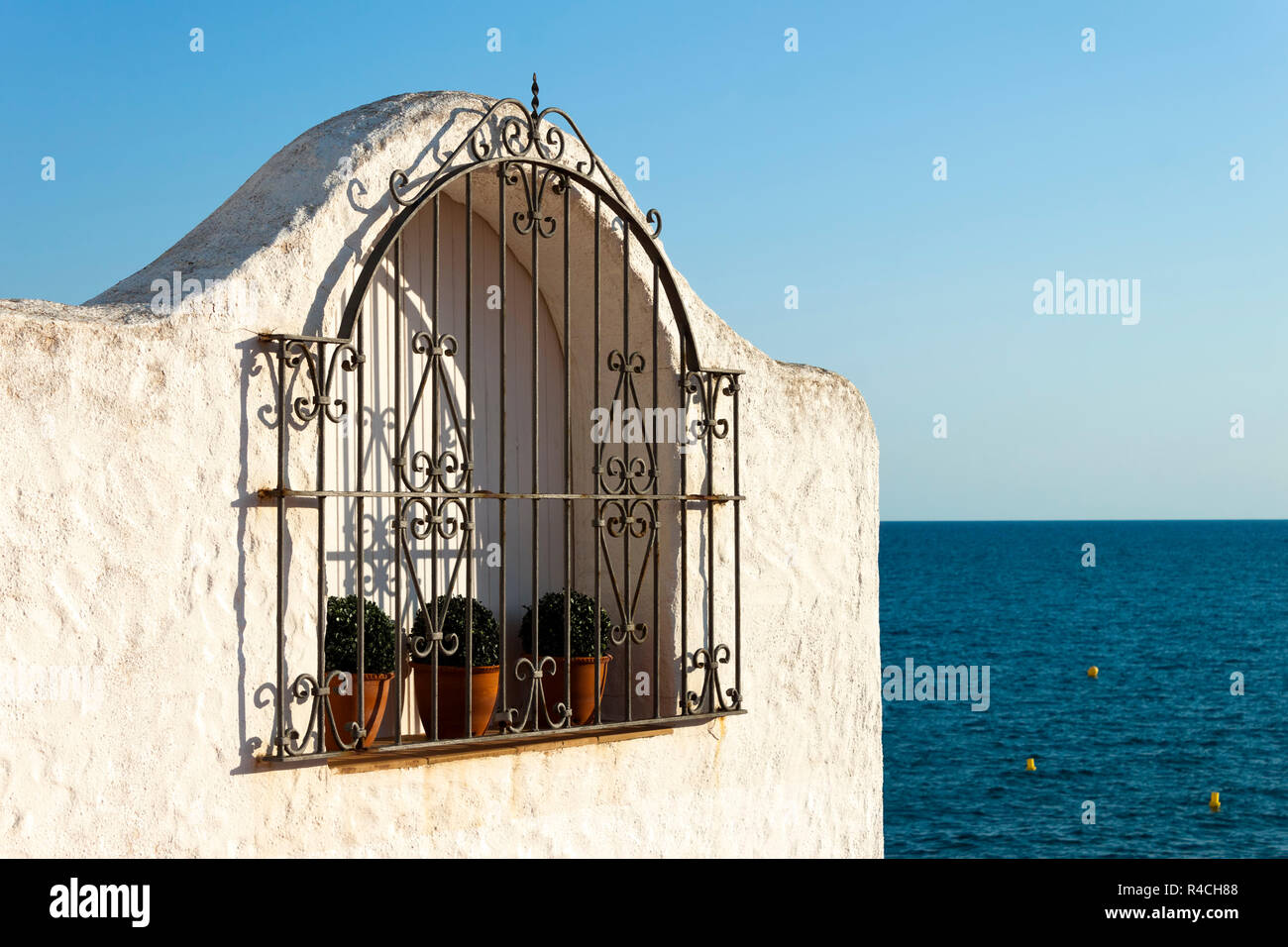 Typical spanish window in the Mediterranean Sea Stock Photo - Alamy