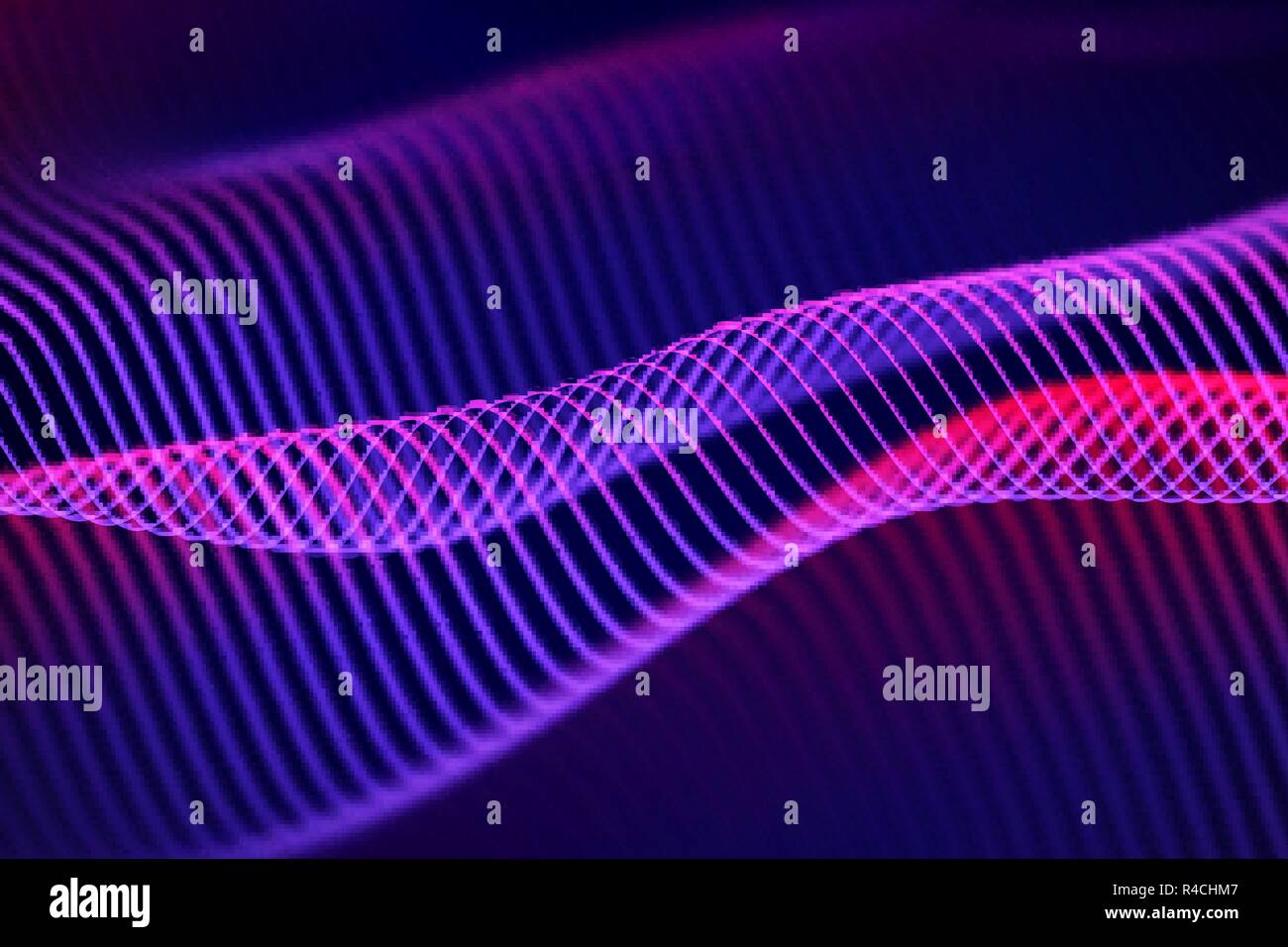 3D Sound waves. Big data abstract visualization Stock Vector Image ...