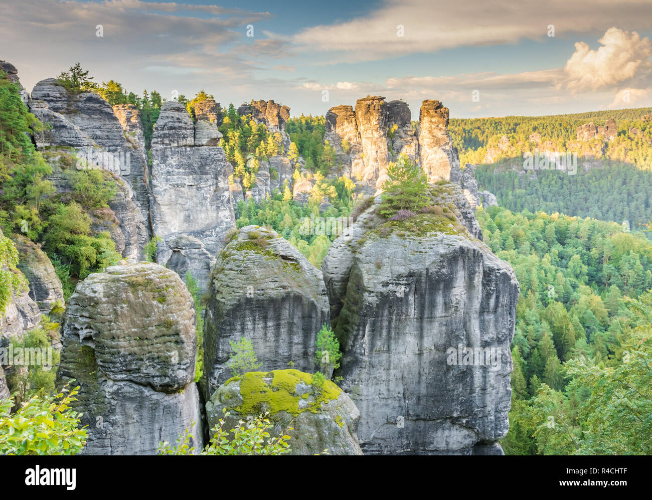 Rocks in the Elbe Sandstone Mountains Stock Photo - Alamy