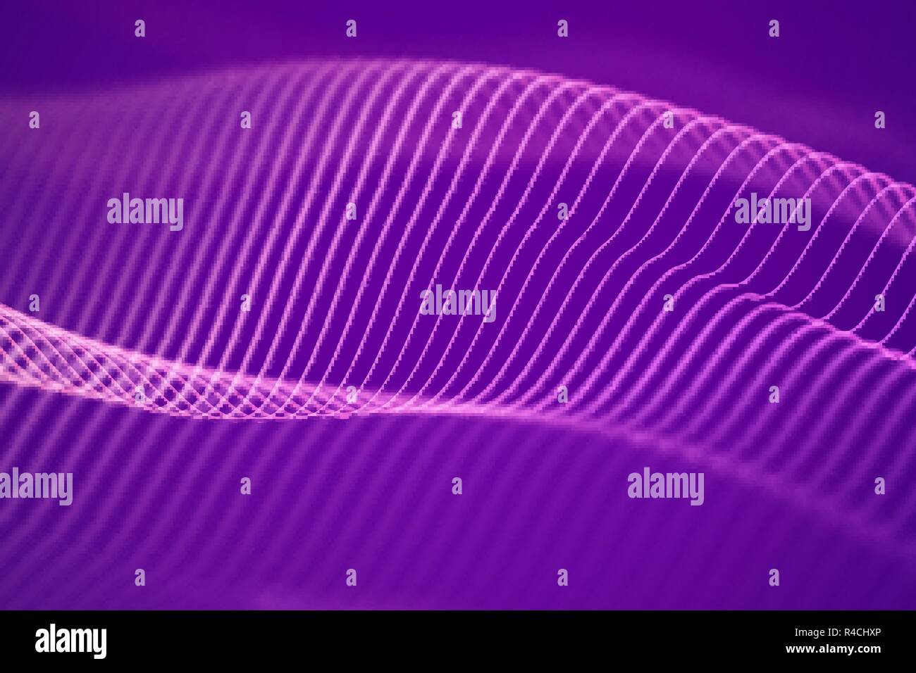 3D Sound waves. Big data abstract visualization Stock Vector Image ...
