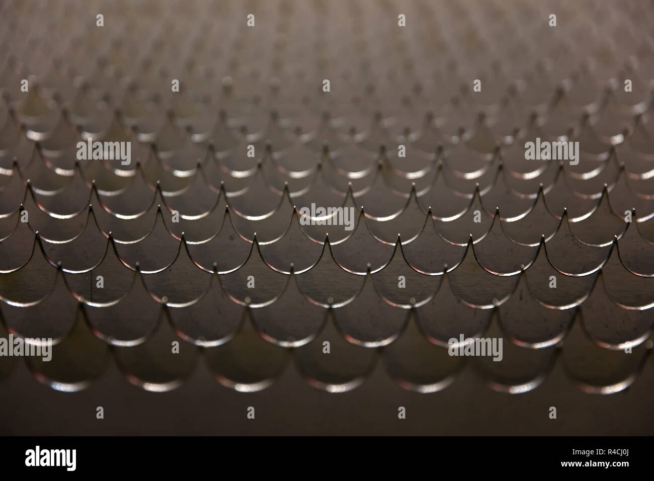 Closeup detail of the sharp sheet metal backdrop Stock Photo - Alamy