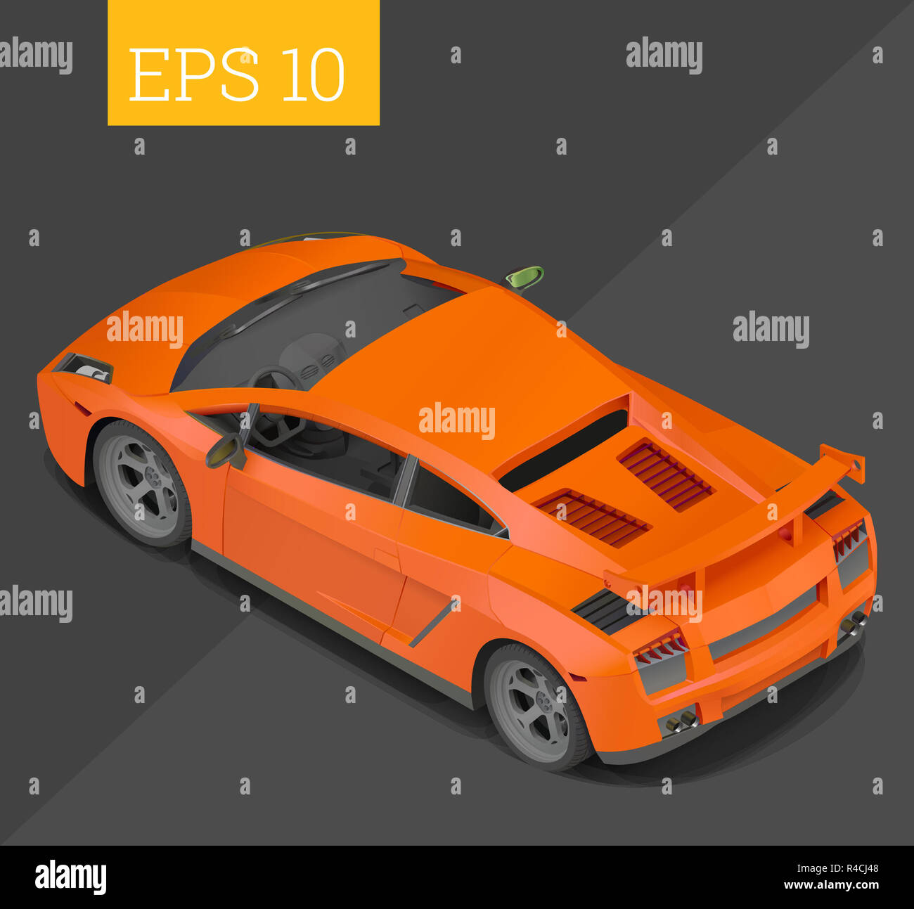 sport car isometric vector illustration Stock Photo - Alamy