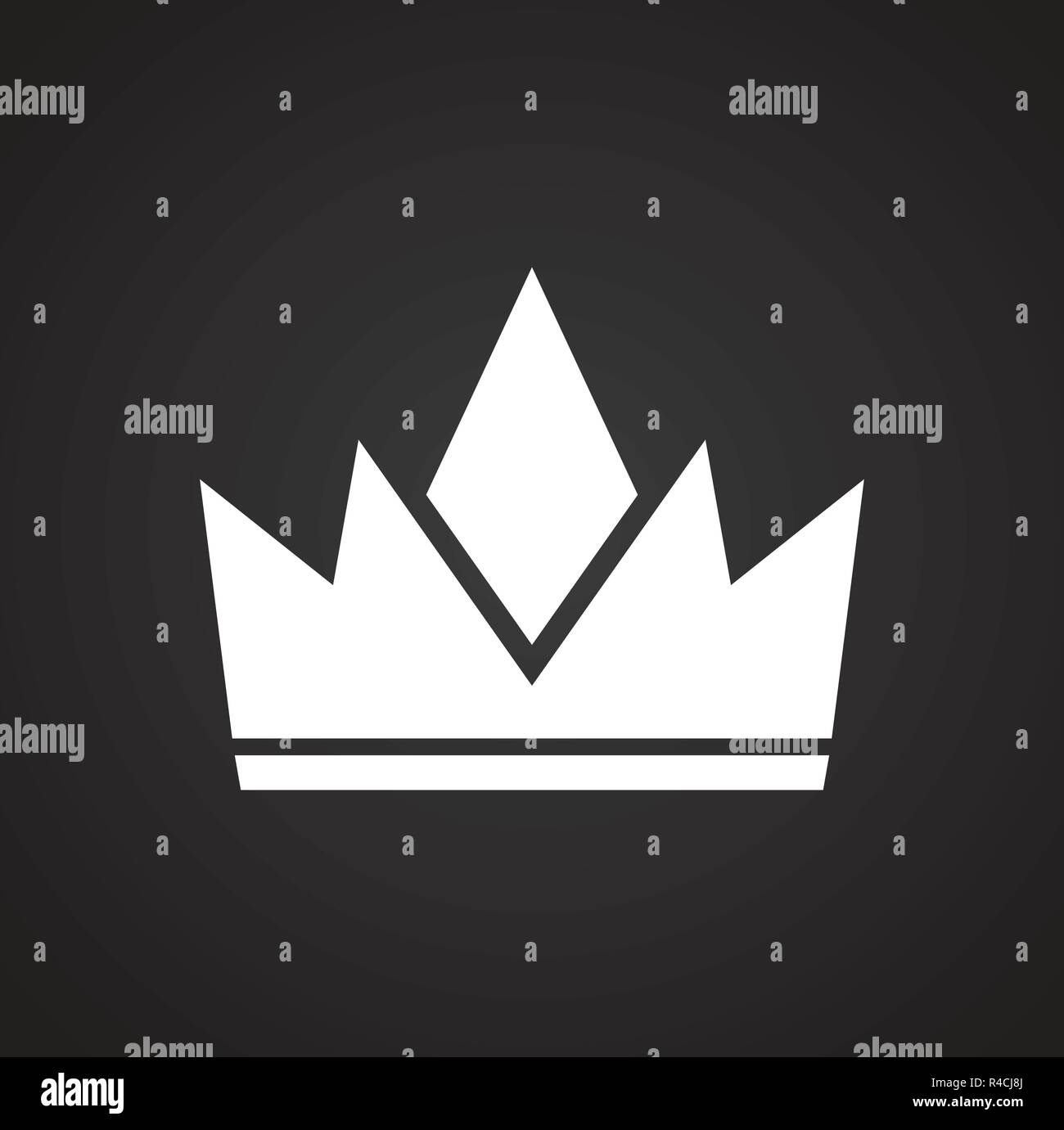 Crown on black background for graphic and web design, Modern simple ...