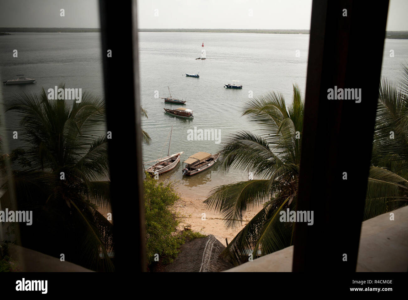 A window view from Shela, Lamu island, Kenya, February 28, 2012 Stock ...
