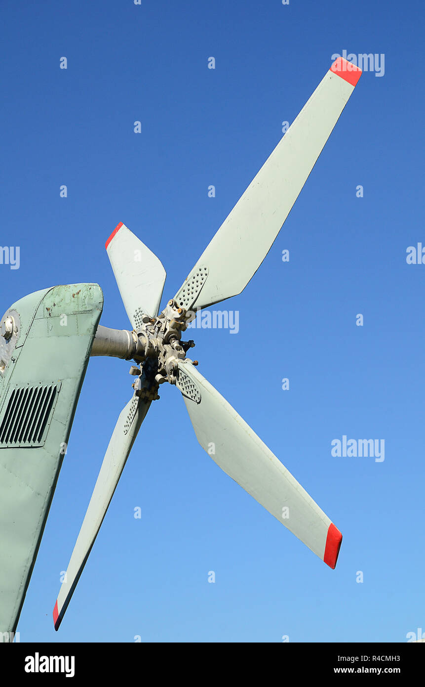 Blade of white helicopter Stock Photo - Alamy