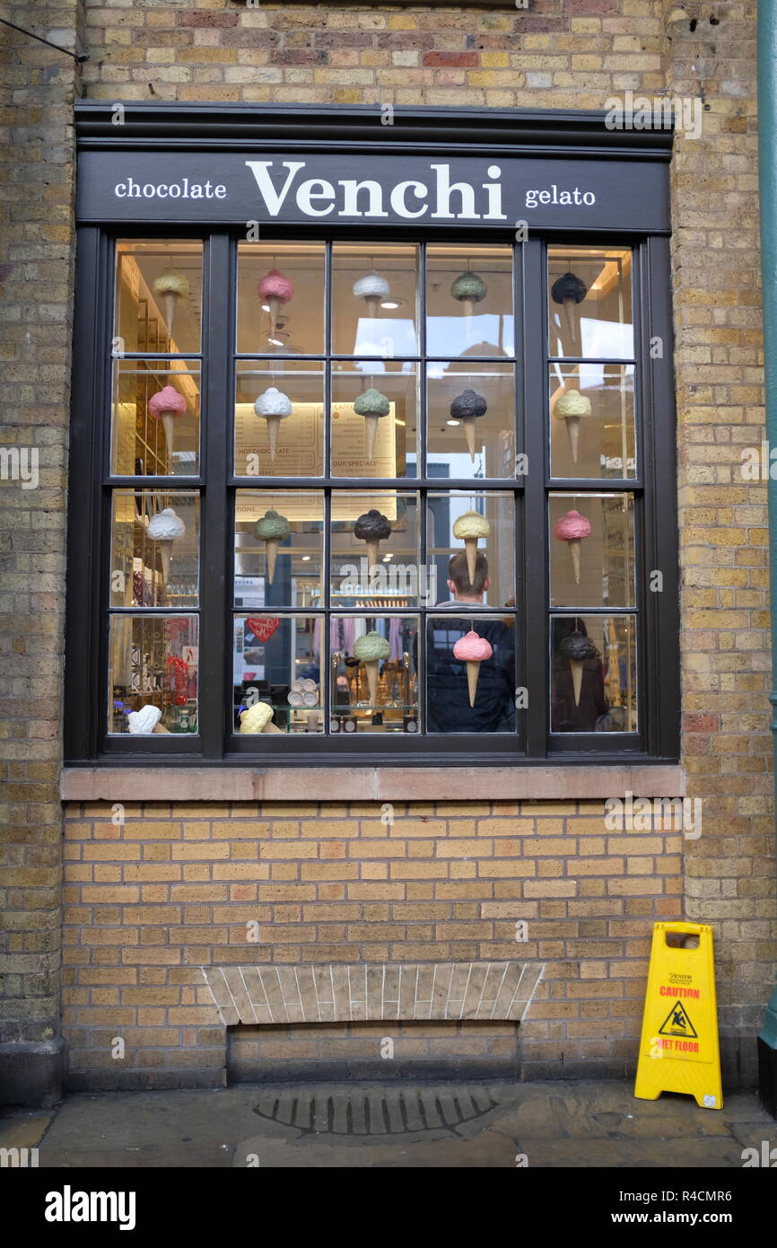 Venchi Italian Ice cream shop, Covent Garden, London, England, UK Stock ...