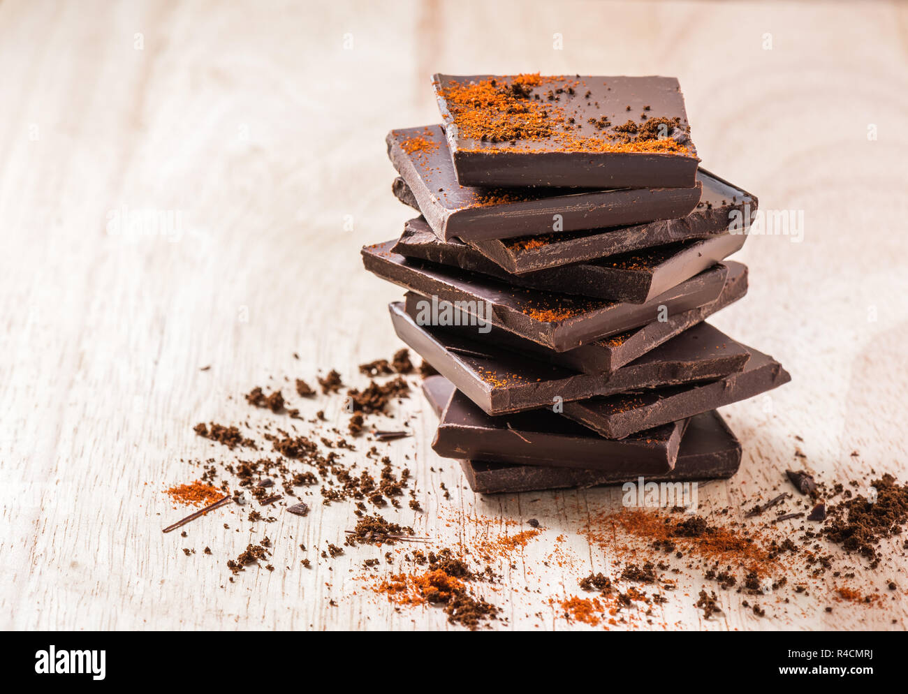 Stack of Chocolate Bar Stock Photo - Alamy