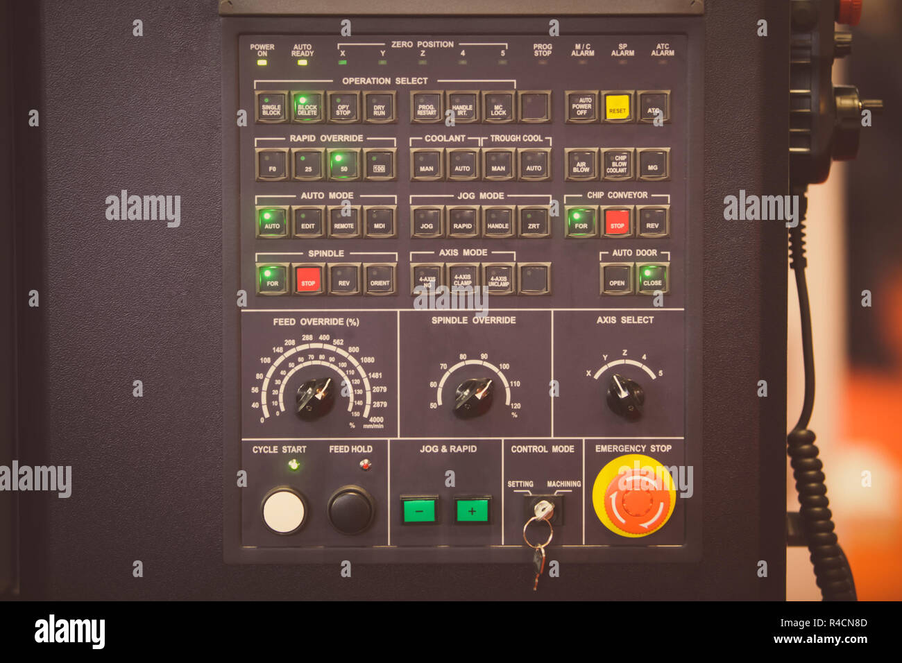 Control panel detail Stock Photo - Alamy