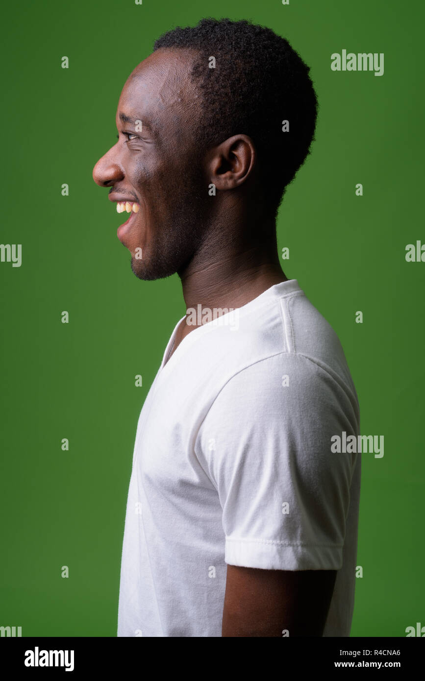 African american man profile hi-res stock photography and images - Alamy