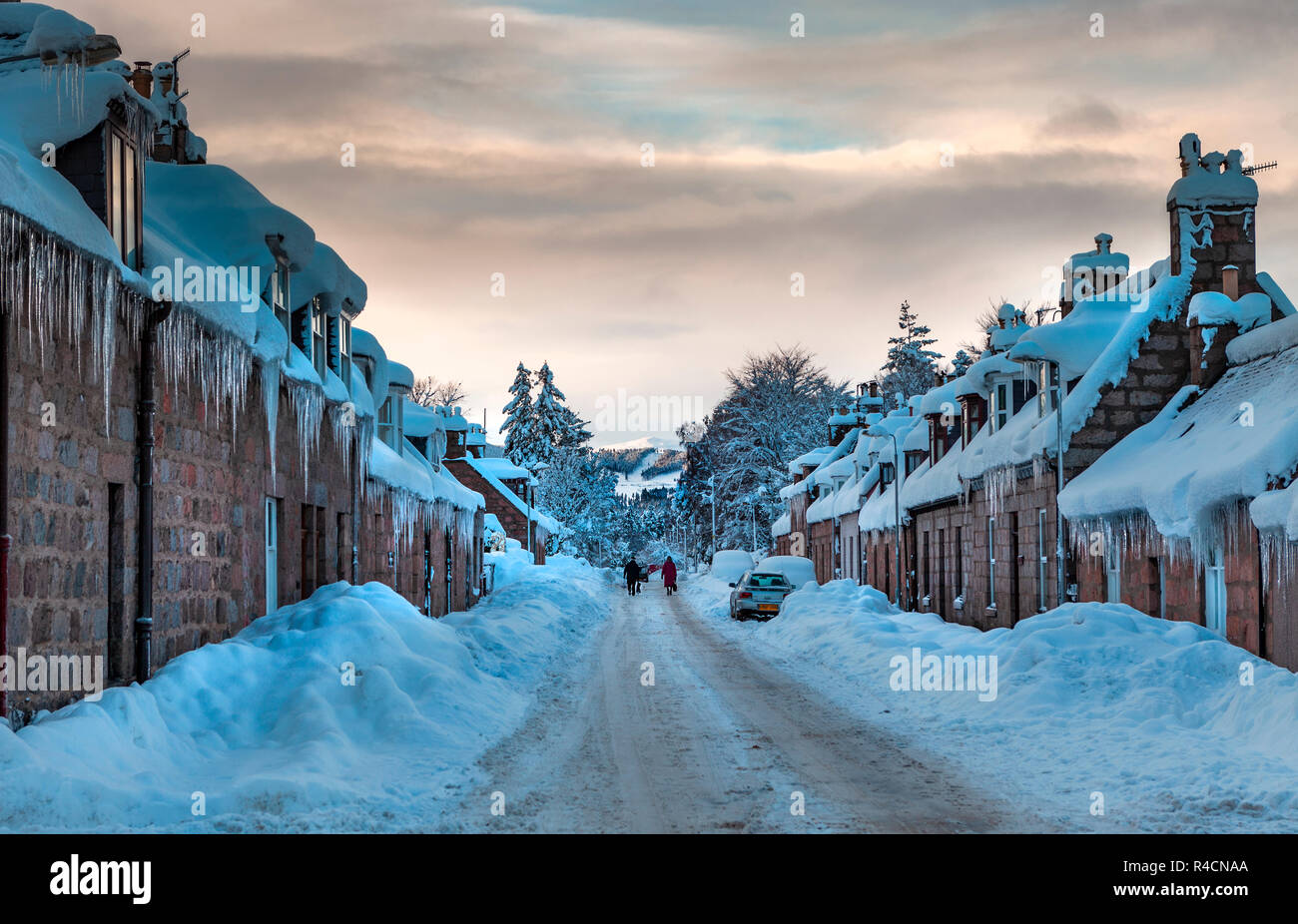 Royal Ballater Town in Winter Stock Photo - Alamy