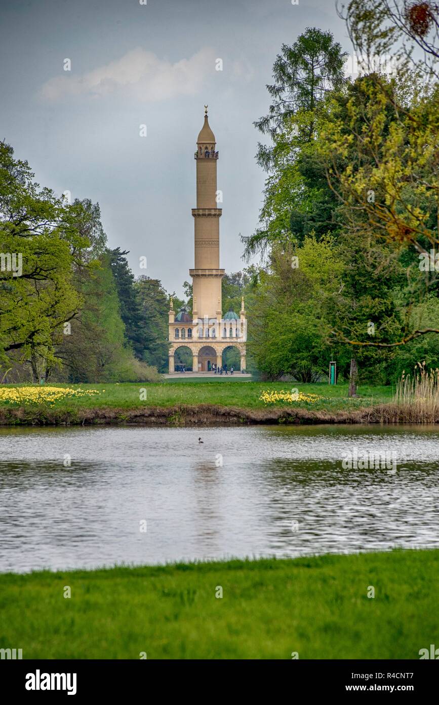 Minaret in Lednice castle, Czech Republic Stock Photo - Alamy