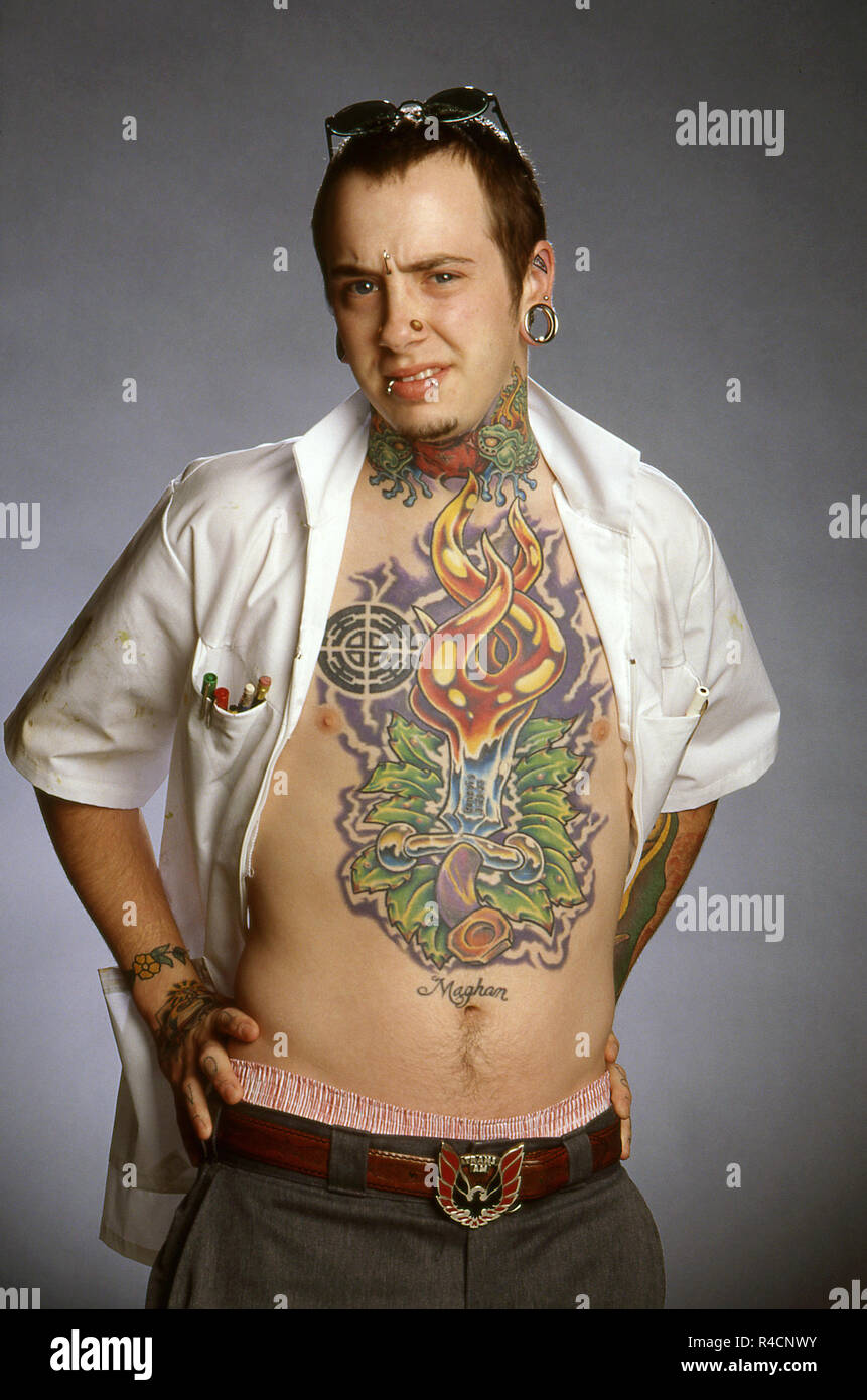 Most tattooed man hi-res stock photography and images - Alamy