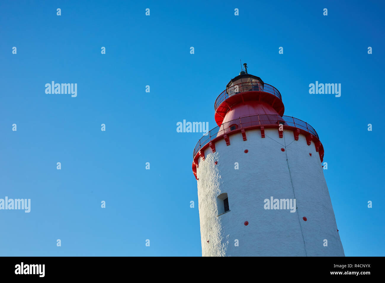 Lighthouse in Swedish village Landsort on the island of Oja Stock Photo ...