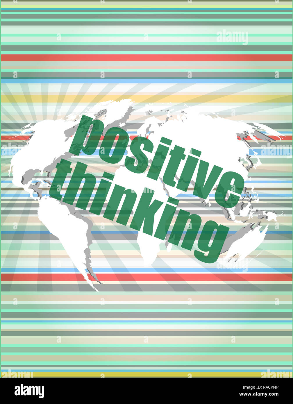 positive thinking on screen - motivation business concept Stock Photo ...