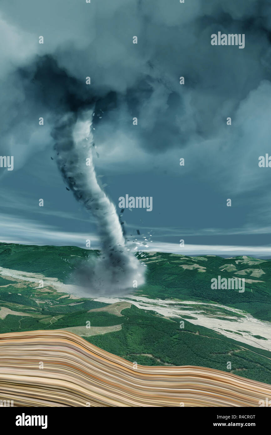 A tornado is a rapidly rotating column of air that is in contact with ...