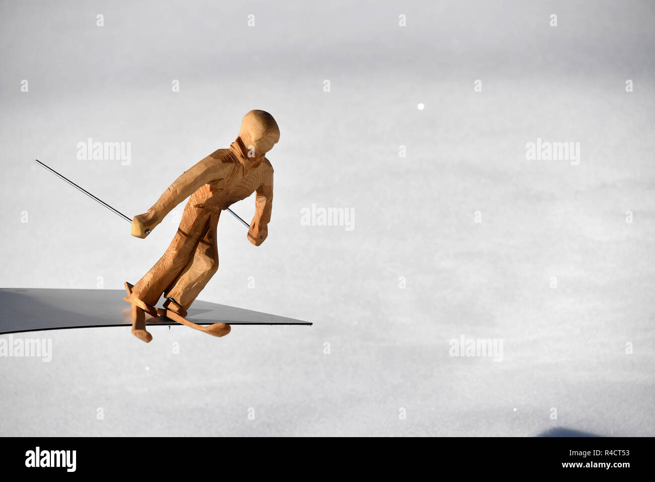 skier figure on snow background isolated on white Stock Photo - Alamy