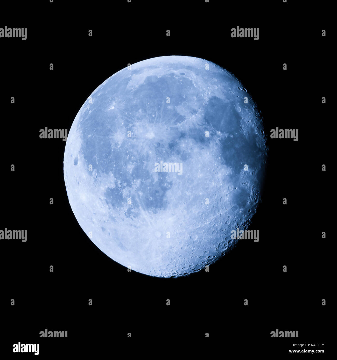 Waning gibbous moon Stock Photo - Alamy