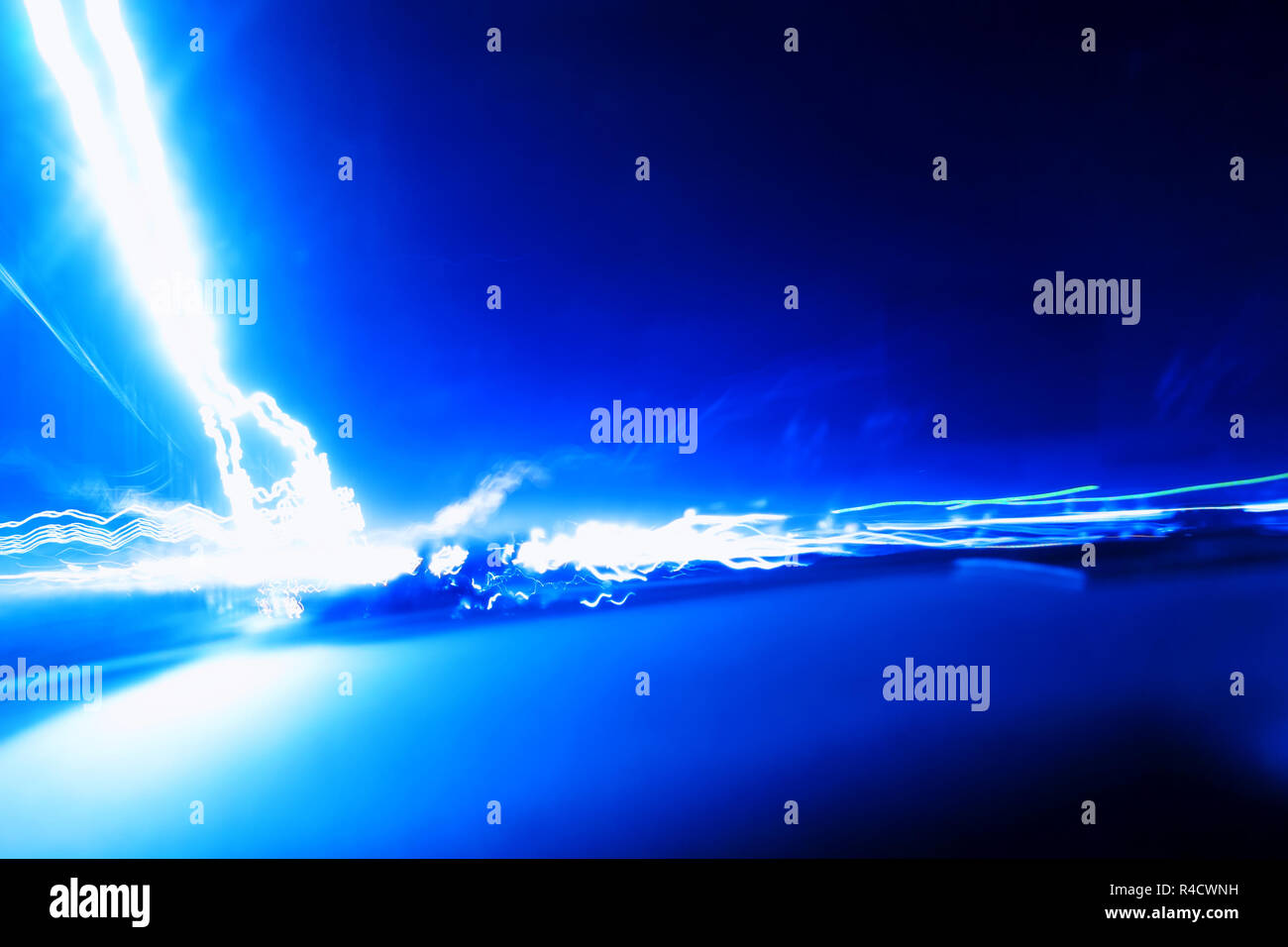 Horizontal vivid blue lightning blank abstract background Stock Photo ...
