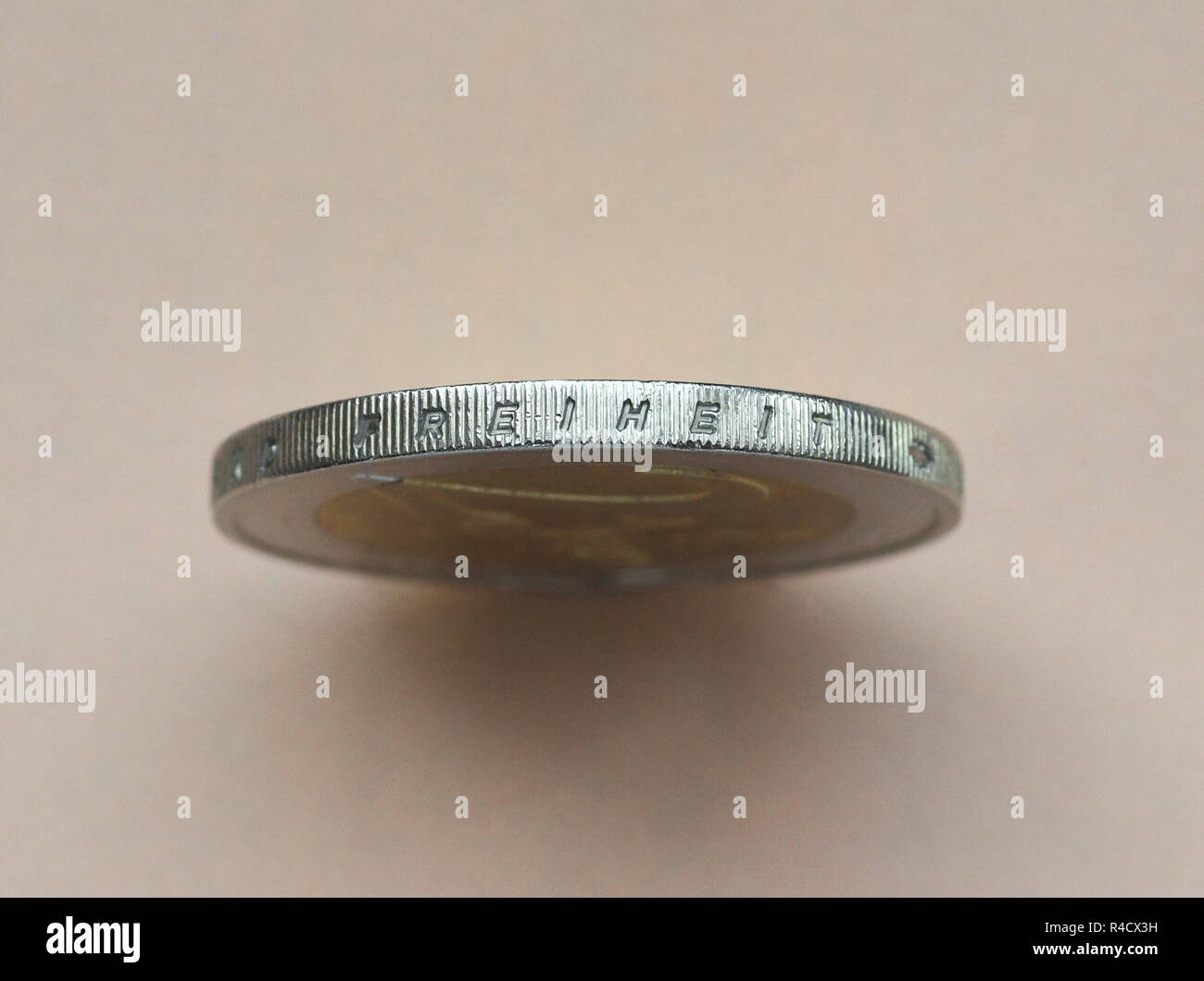 Freiheit (meaning Freedom) on a 2 Euro coin Stock Photo - Alamy