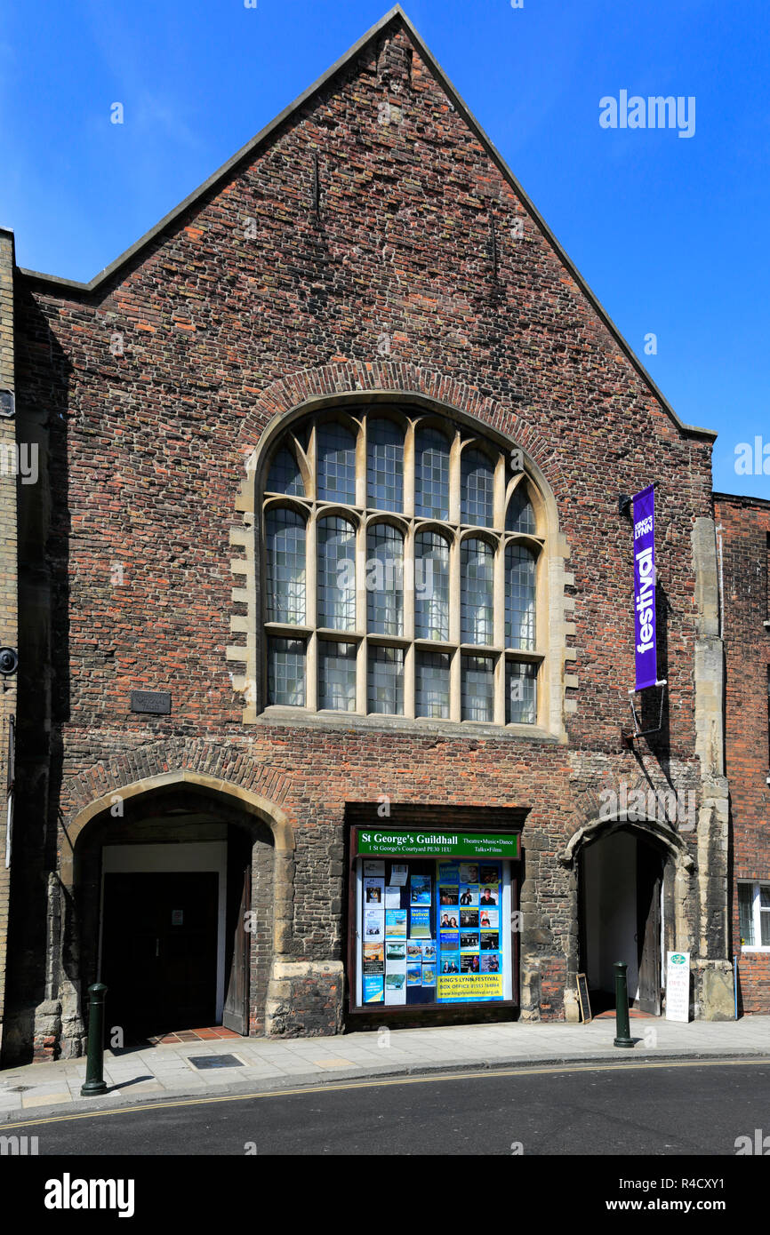 St Georges Guildhall, King Street, Kings Lynn town; Norfolk; England ...