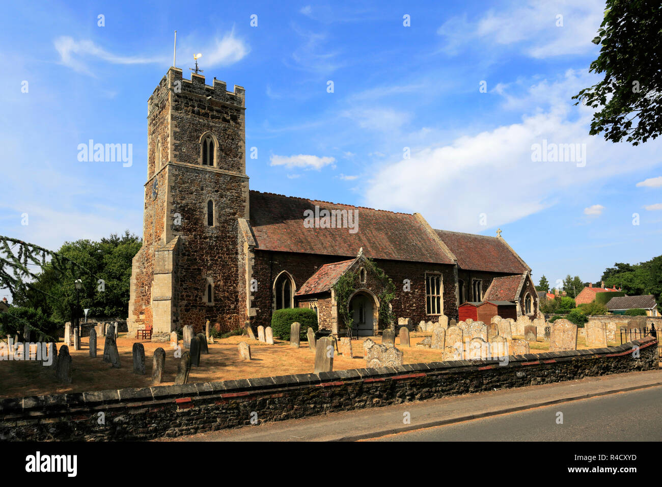 Parish church of St Mary in the village of Denver, Norfolk; England; UK ...