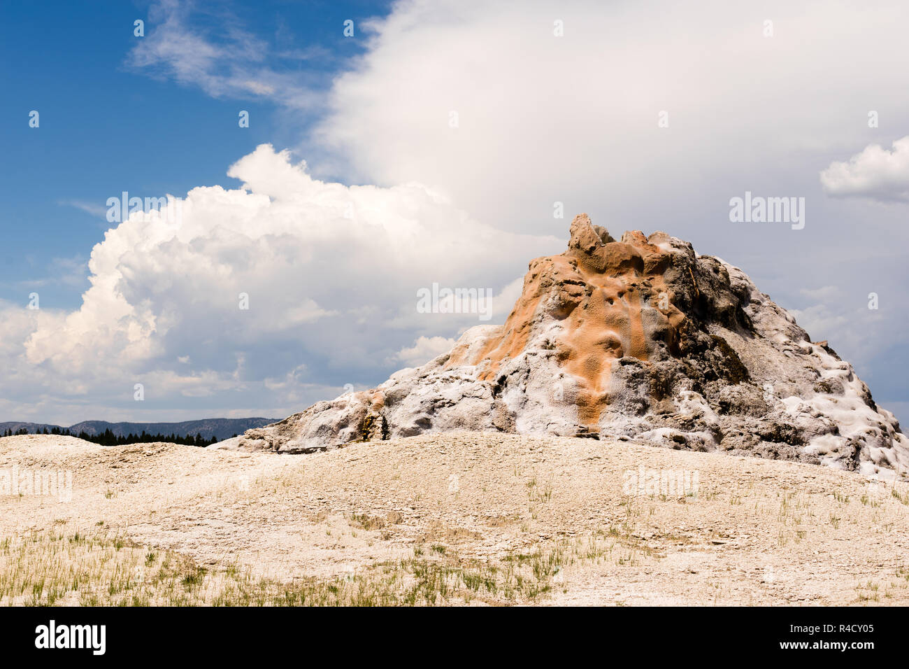 White Dome Geyser Dormant Yellowstone National Park Geothermal Activity ...
