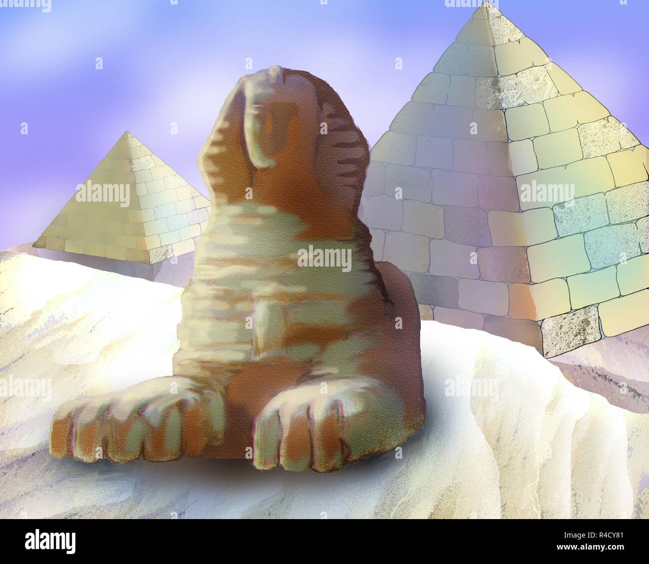 Pyramids And Sphinx Stock Photo - Alamy