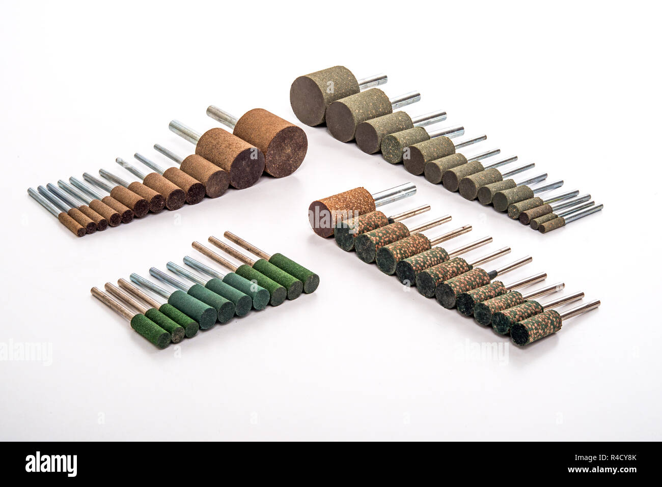 Grinding and polishing stone bits sets Stock Photo - Alamy