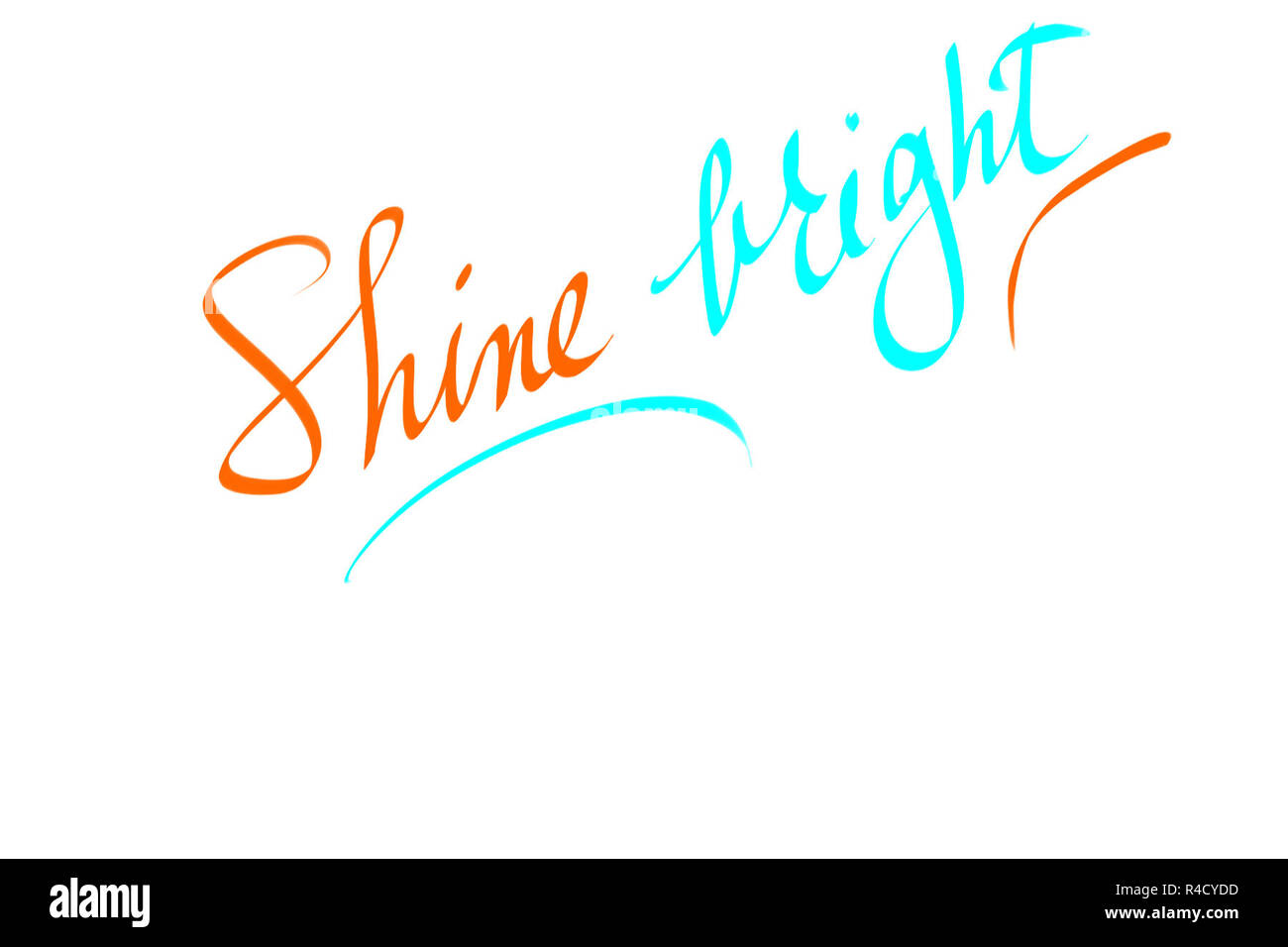 Shine Bright motivational quote Stock Photo - Alamy
