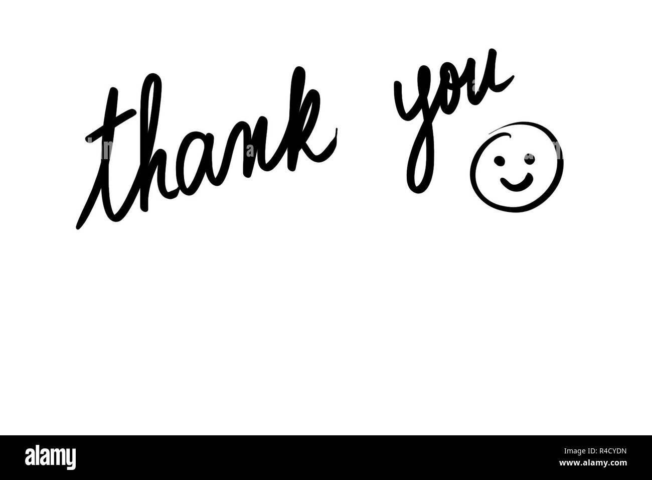 Thank You Smiley Black And White