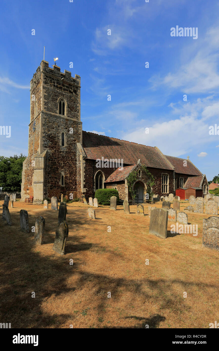 Parish church of St Mary in the village of Denver, Norfolk; England; UK ...