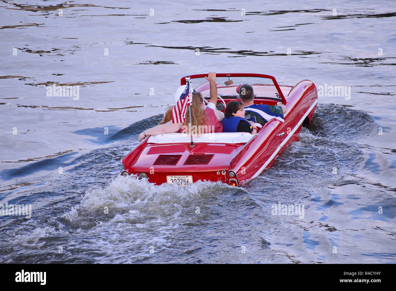 Orlando, Florida. November 08, 2018 Nice family enjoying Amphibious red ...