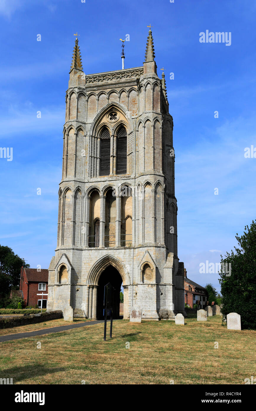 The Bell Tower of St Mary the Virgin church, West Walton village ...