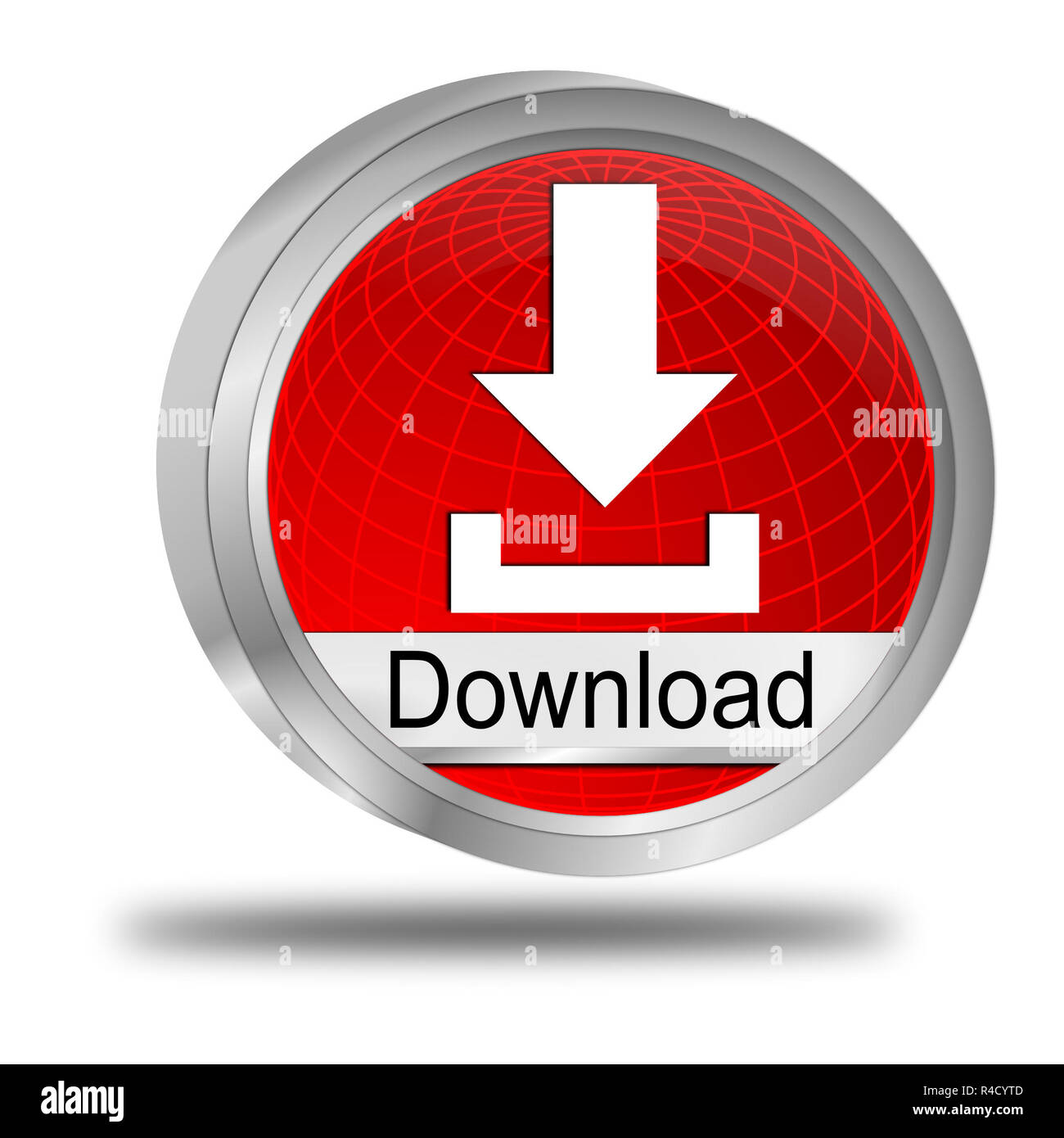 Download button - 3D illustration Stock Photo - Alamy