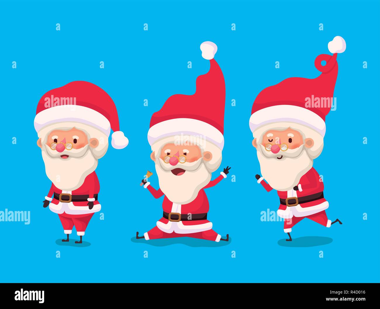 group of little santa claus characters Stock Vector Image & Art - Alamy