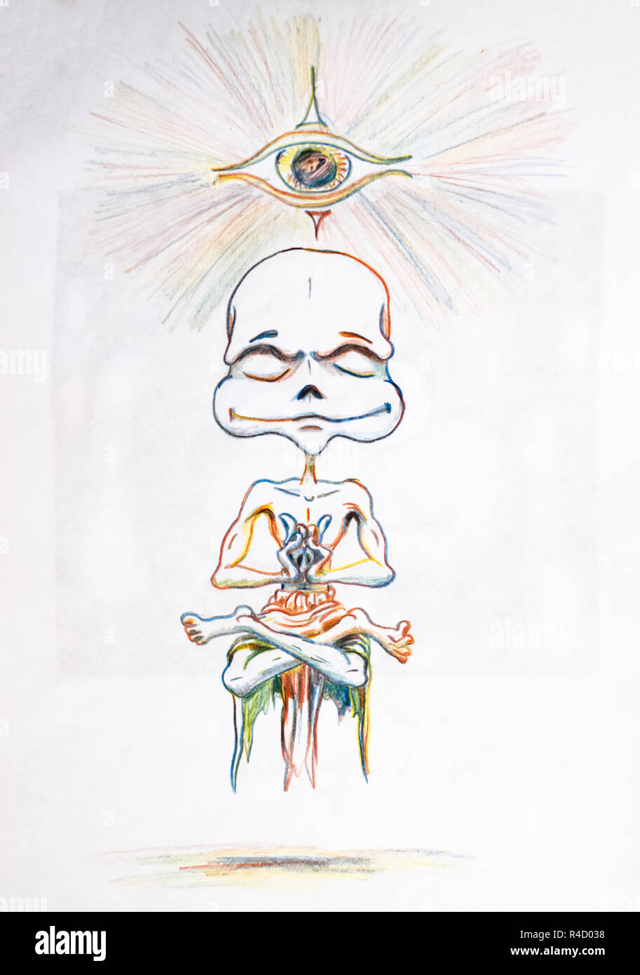 Yoga cartoon chakras hi-res stock photography and images - Alamy