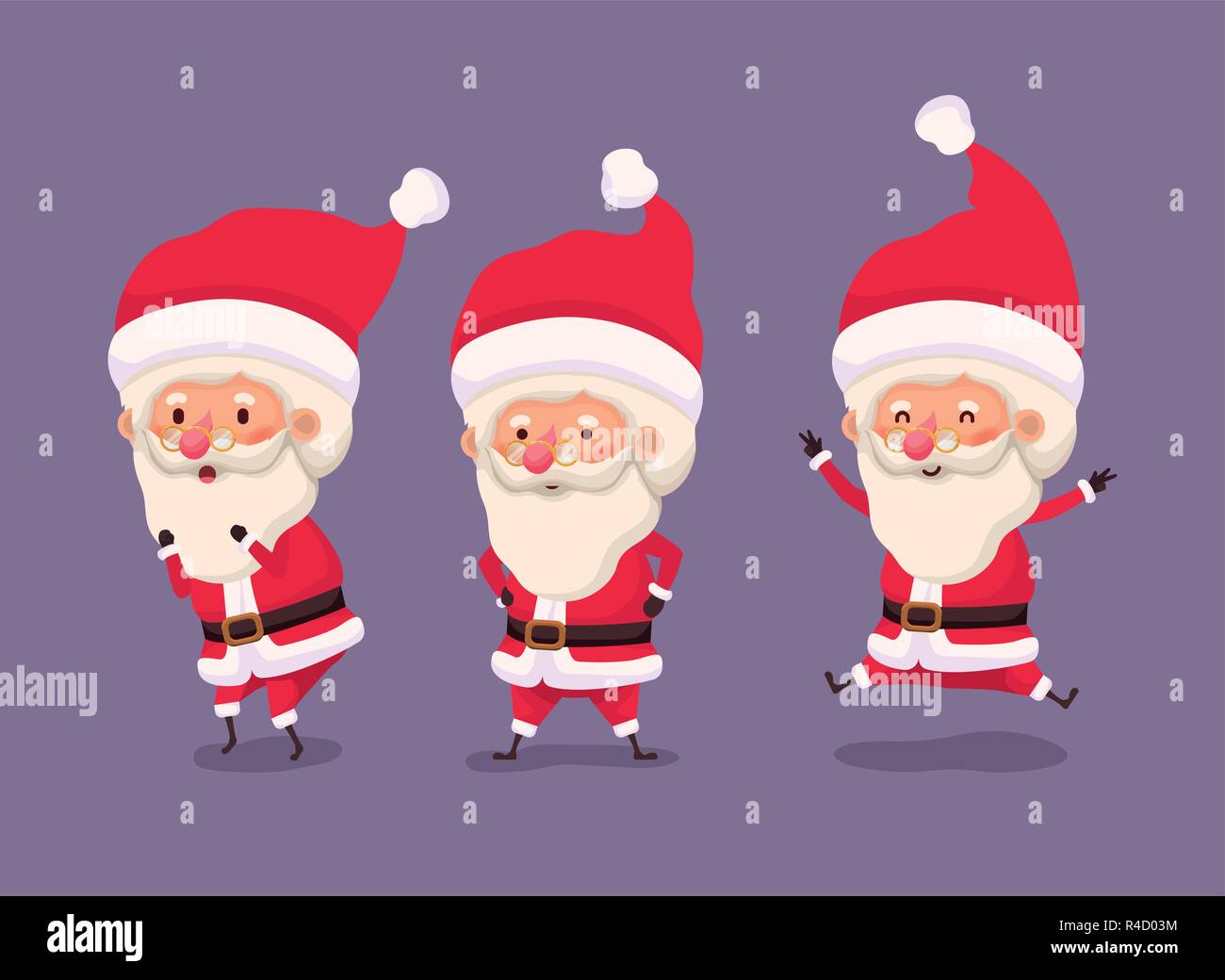 group of little santa claus characters Stock Vector Image & Art - Alamy