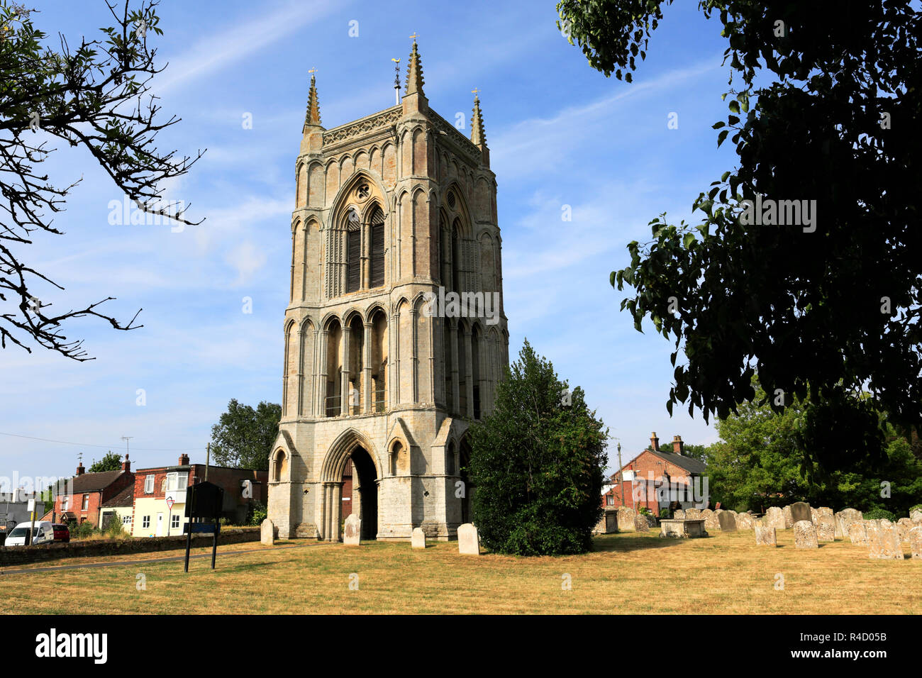 The Bell Tower of St Mary the Virgin church, West Walton village ...