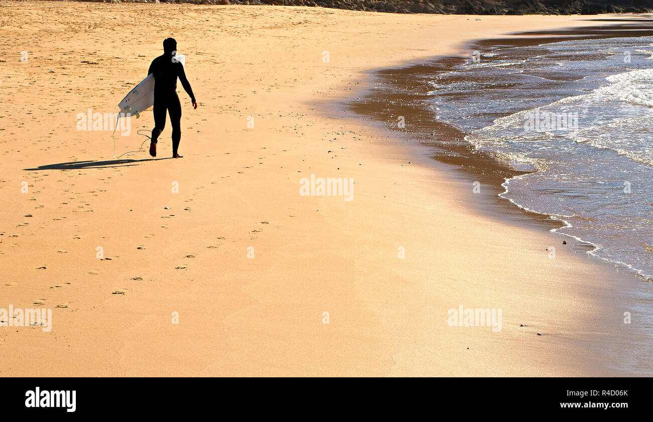 Surfing scene, panorama Stock Photo - Alamy