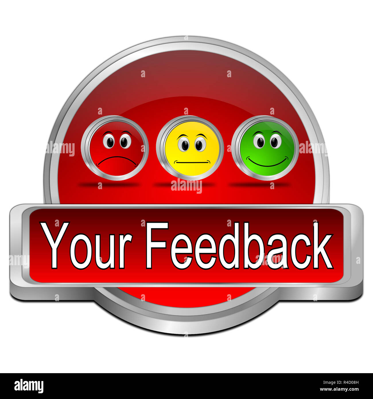 Your Feedback Button - 3D illustration Stock Photo - Alamy