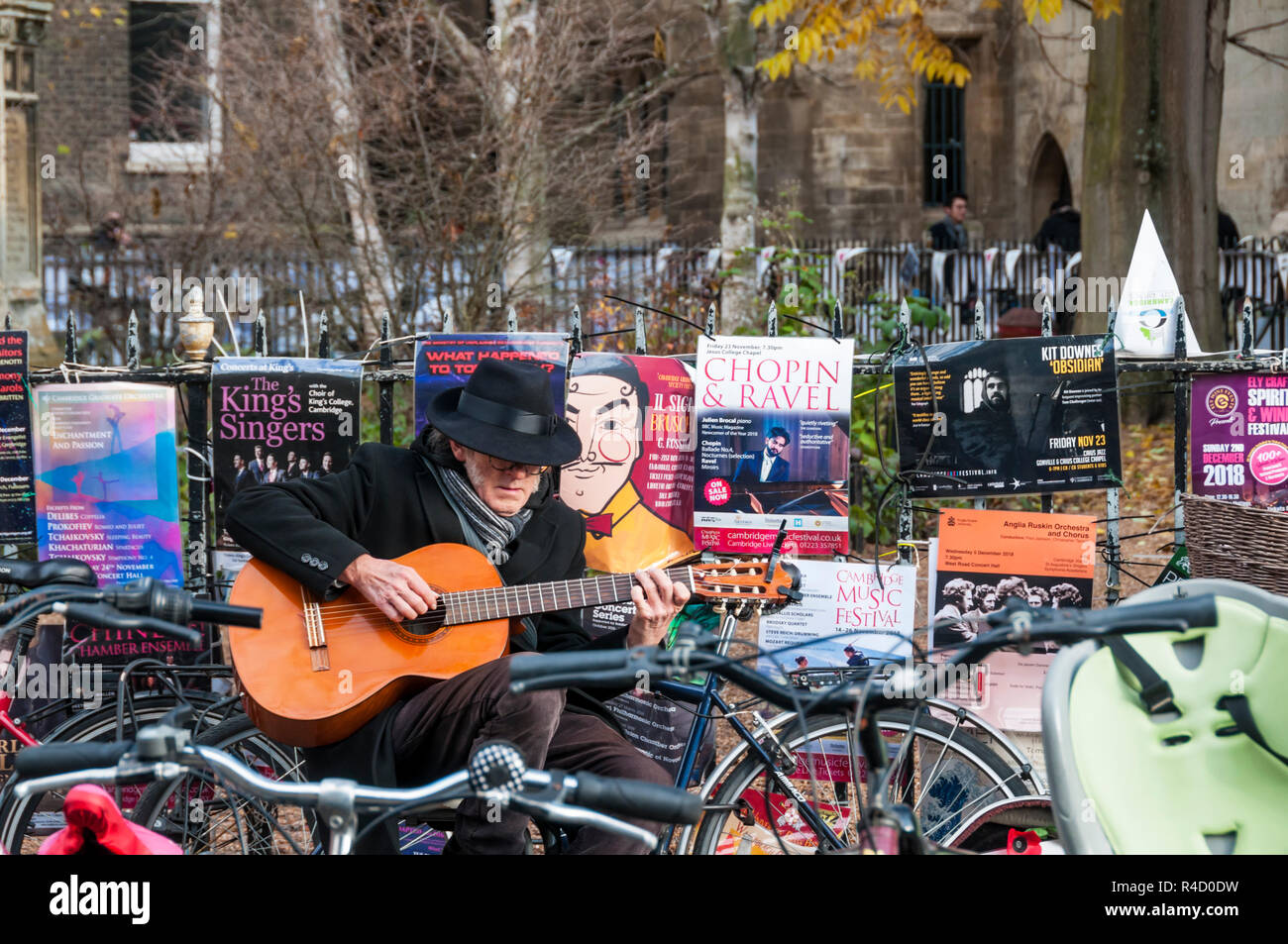 Busker playing guitar in cambridge hi-res stock photography and images ...