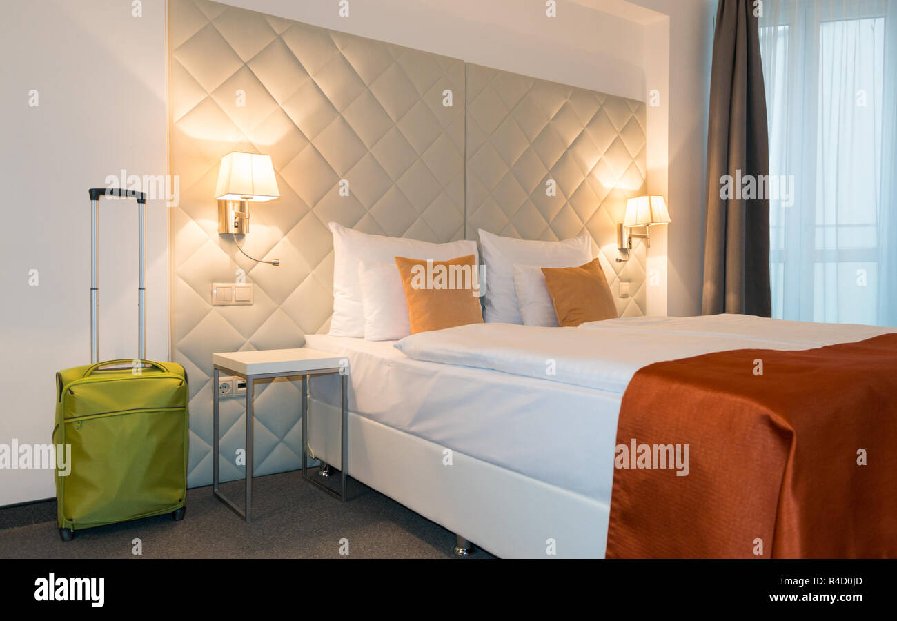 Hotel room in european country Stock Photo - Alamy