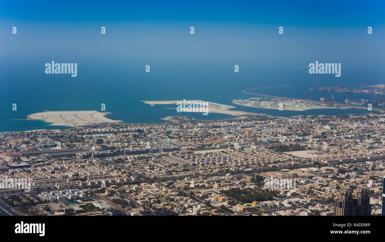 sea view in Dubai city, aerial scene Stock Photo - Alamy
