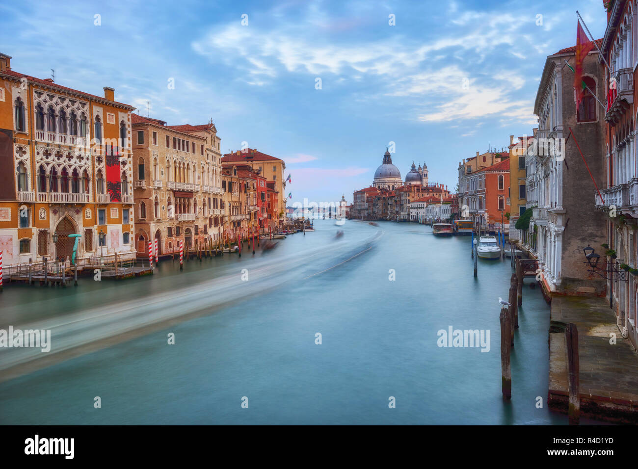 Grand Canal and Basilica Santa Maria della Salute, Venice, Italy Stock ...