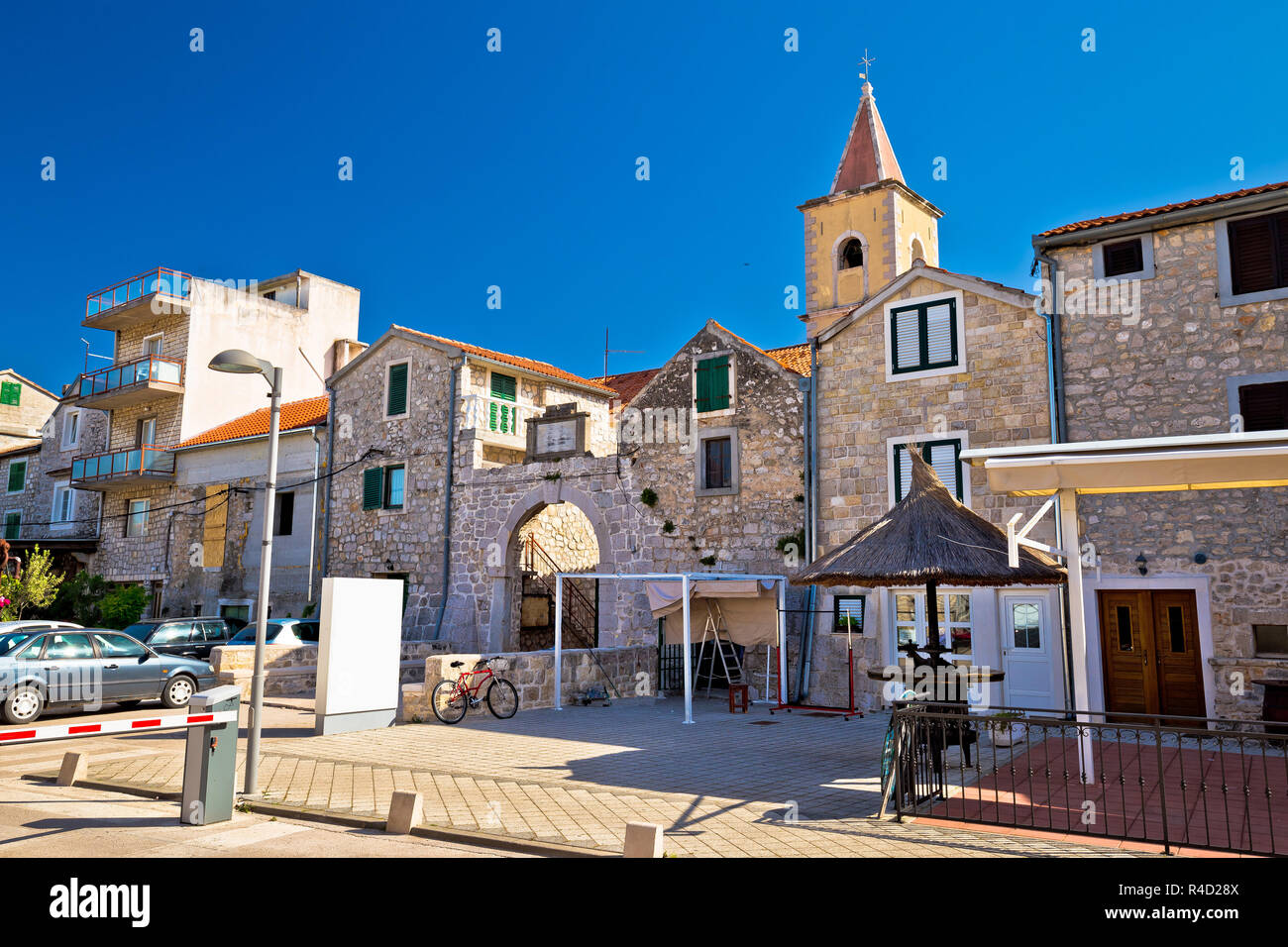 Old stone architecture of town Pirovac Stock Photo - Alamy
