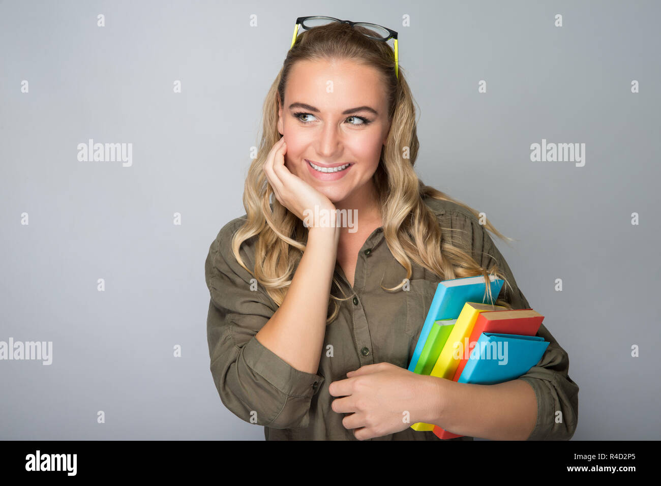 Beautiful student girl Stock Photo - Alamy